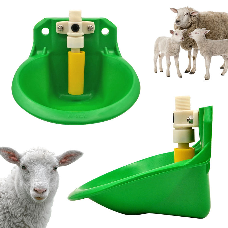 Sheep Drinking Bowl Green Color Plastic Copper Valve Goat Drinking Bowl ...