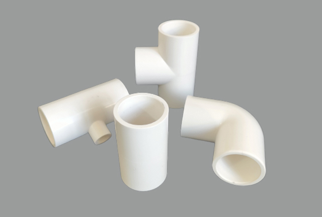 Pvc Water Connection 1/2" PVC Tee Fittings White Mounting Brackets Pipe ...