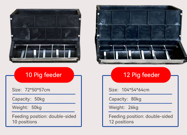 Farming Equipment Automatic Plastic Double-sided 10~12 Pig Feeder ...