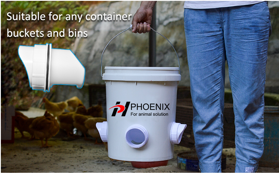 Gravity Feed Kit PP Poultry Feeder DIY Chicken Feeder Ports - Buy ...